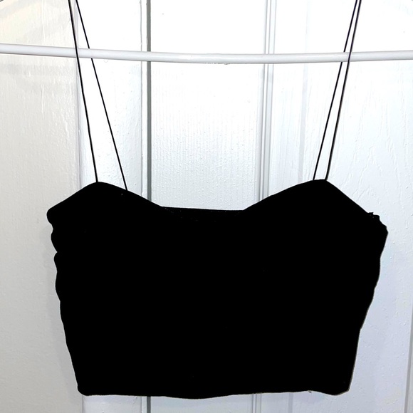 Tops | Black Super Crop Top | Poshmark